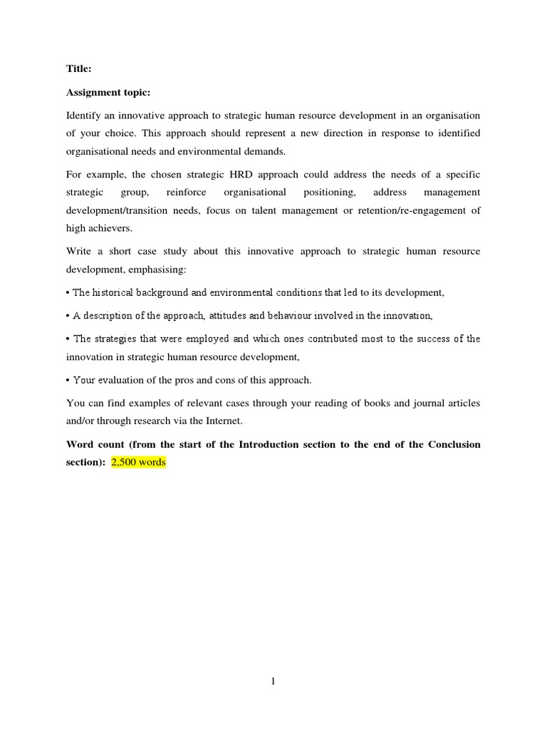 Strategic Human Resource Development | PDF | Human Resource Management ...