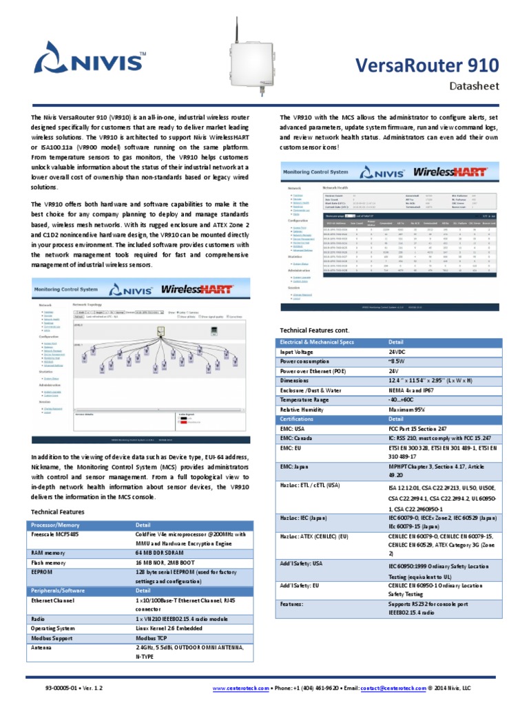 Centero VR910 Datasheet | Download Free PDF | Telecommunications ...