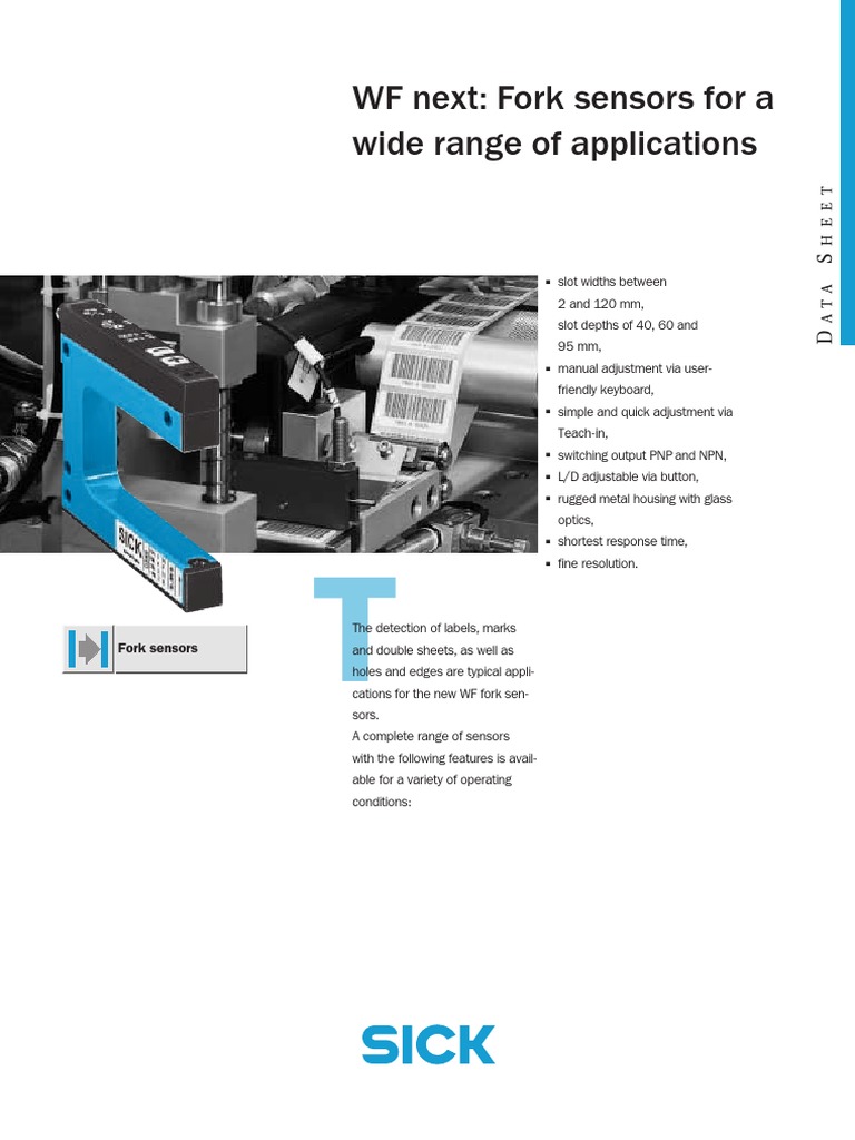 Sick WF Data Sheet | PDF | Bipolar Junction Transistor | Electrical ...
