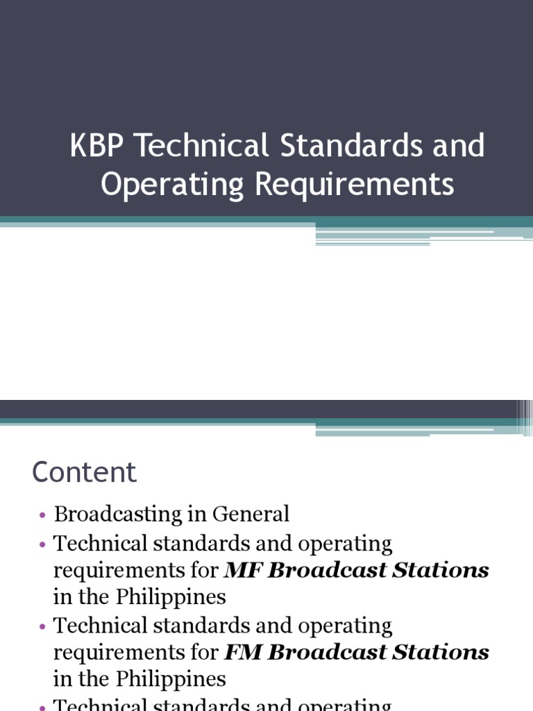 KBP | PDF | Am Broadcasting | Broadcasting