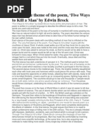 Analysis of "Five Ways to Kill a Man" | PDF | Jesus