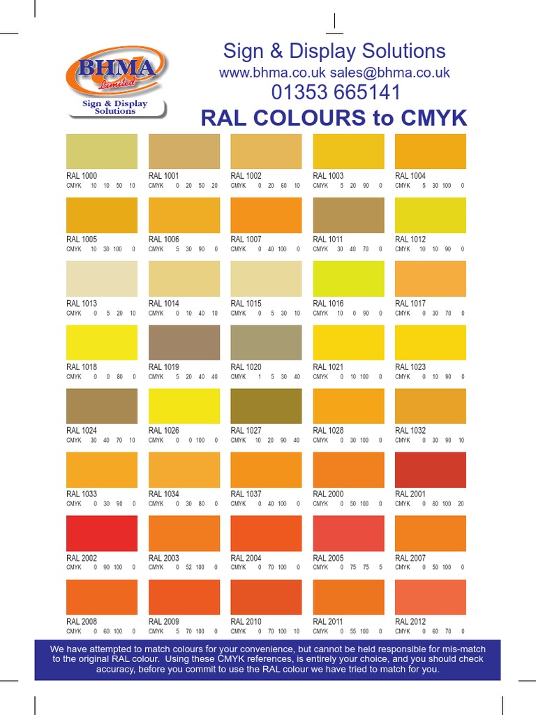 RAL Colour Converter | PDF | Art Media | Media Technology
