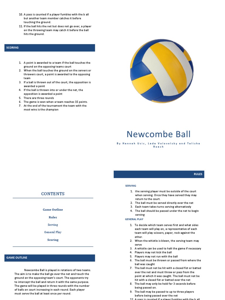 Newcombe Ball Booklet | PDF | Football Codes | National Football League