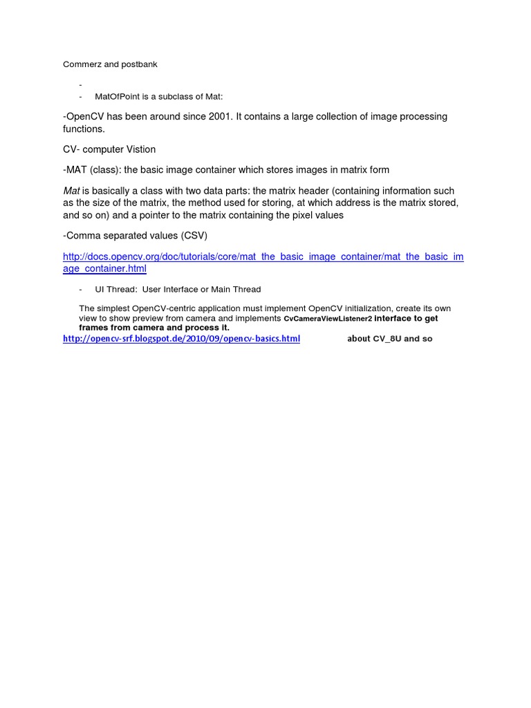 OpenCV Basics for Beginners | PDF