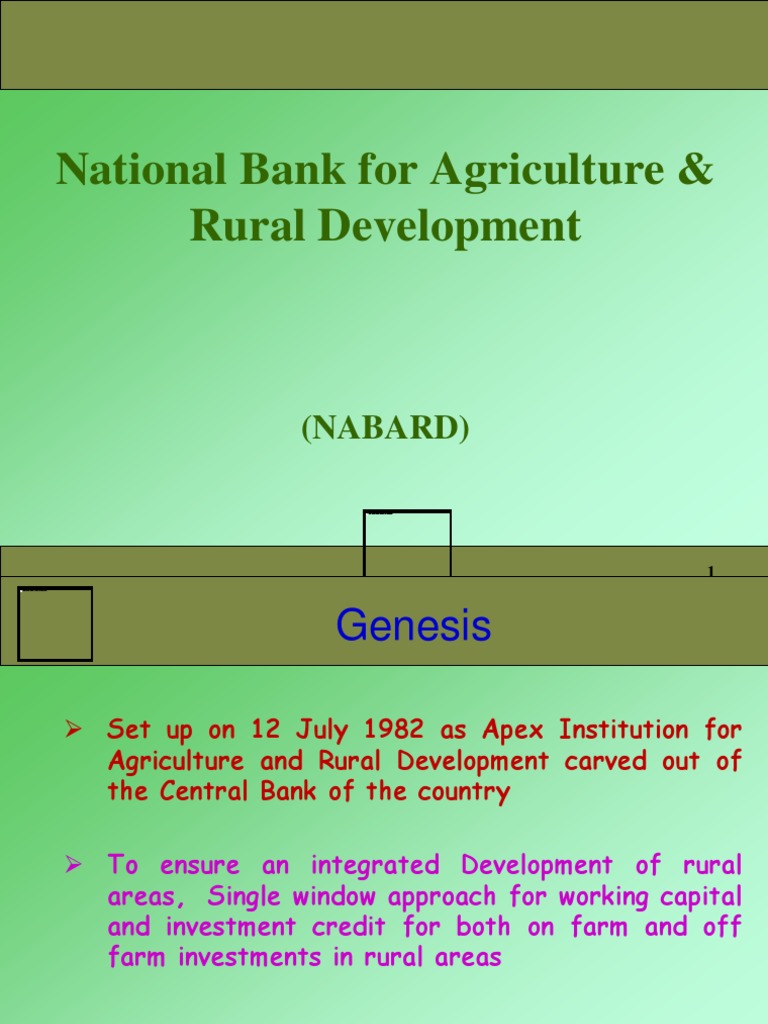 NABARD Presentation Bank | Agriculture | Economies