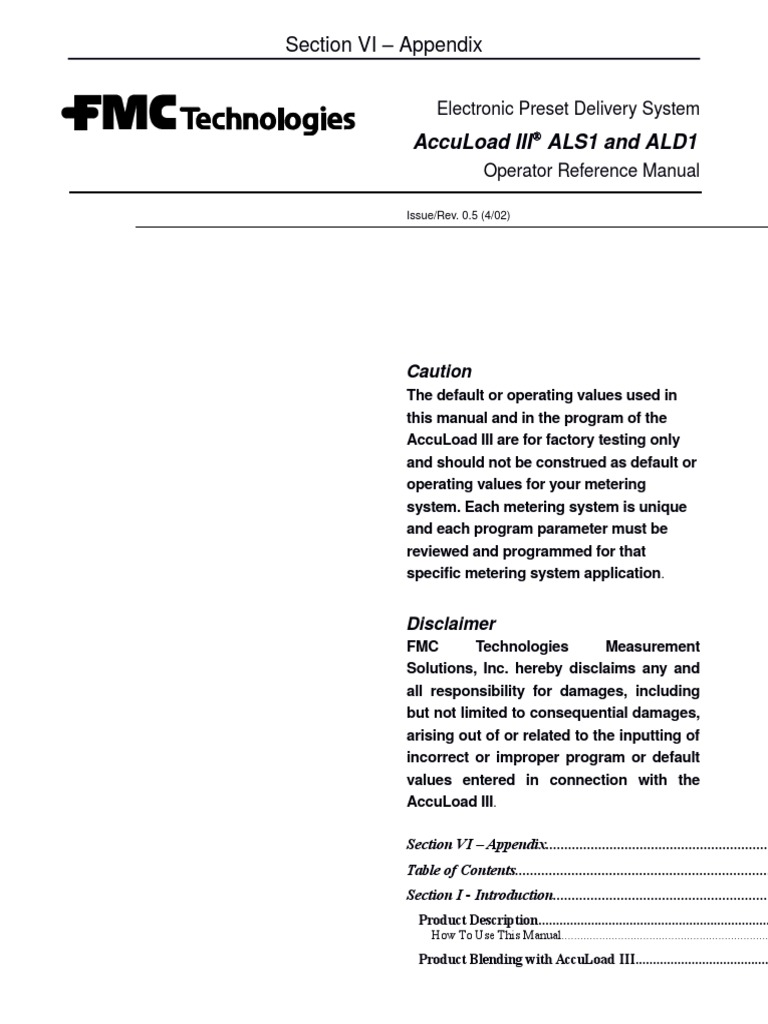 AccuLoad III-D Operator Reference Manual | PDF | Areas Of Computer ...