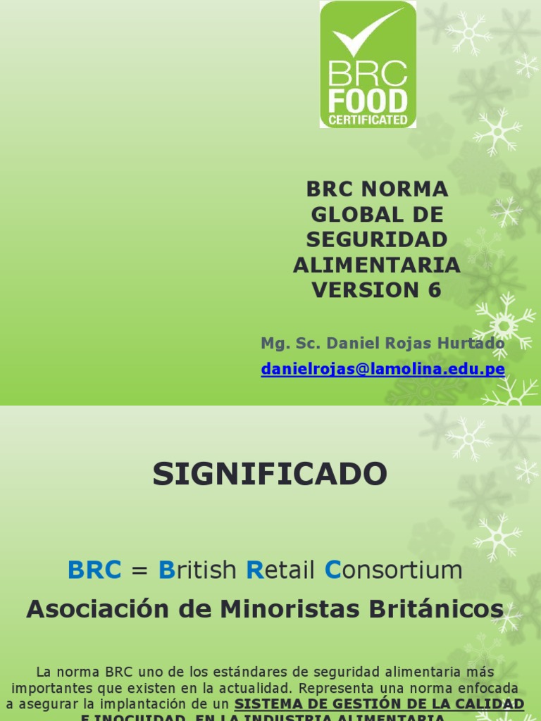 Norma BRC de Seguridad Alimentaria V6 | PDF | Análisis de Riesgo y ...