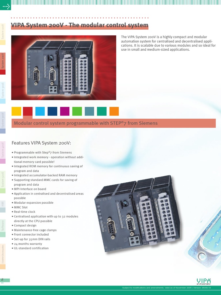200vsystem Datasheets | PDF | Electrical Connector | Central Processing Unit