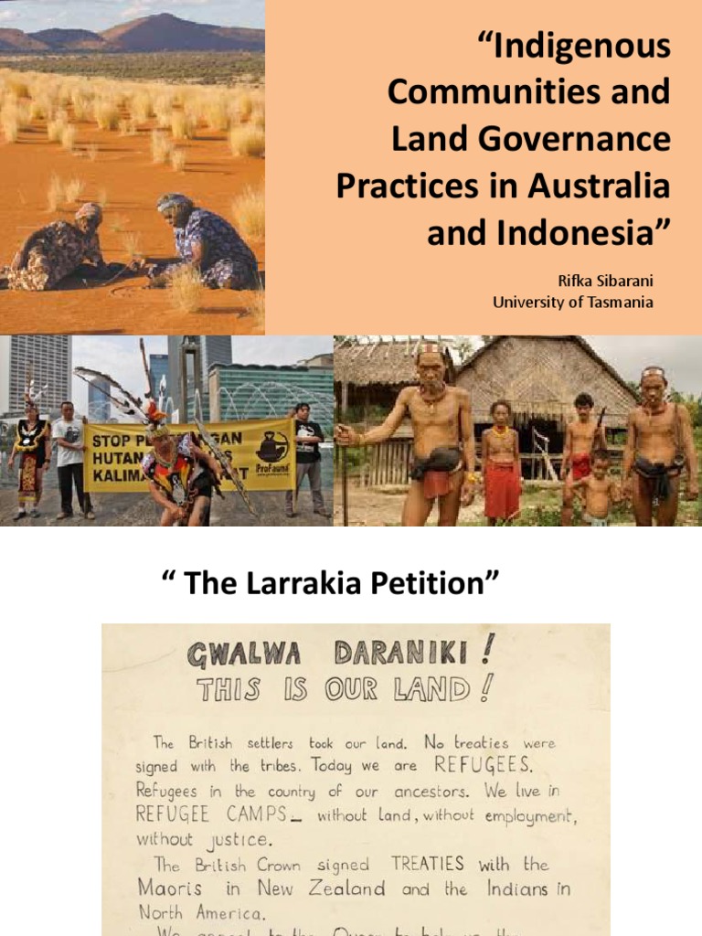 Indigenous Communities and Land Governance Practices in Australia and ...