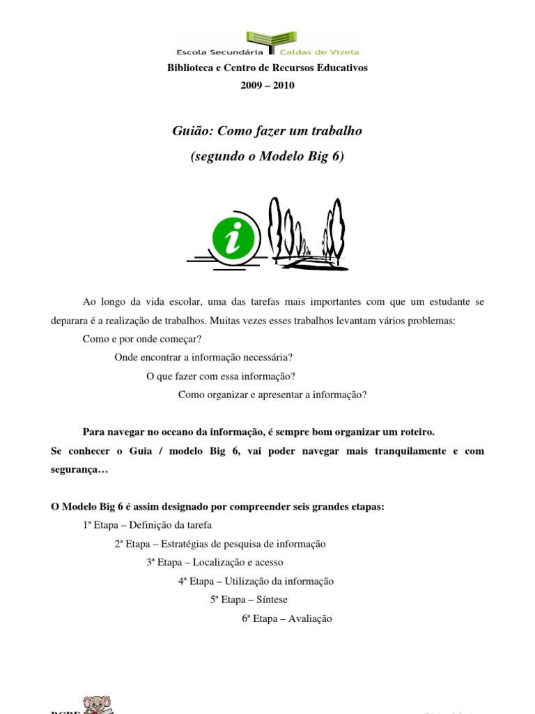 Modelo Big 6 | PDF | Bibliotecas | Internet