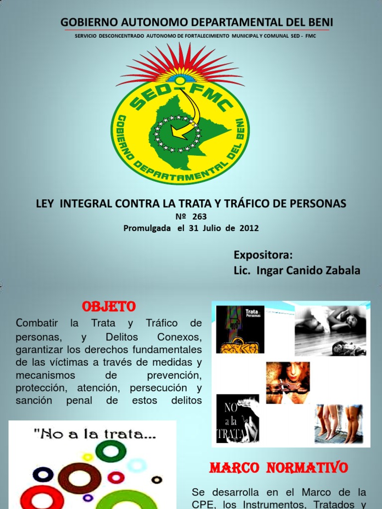 Ley 263 INTEGRAL CONTRA LA TRATA Y TRAFICO DE PERSONAS | Descargar gratis PDF | Trata de ...