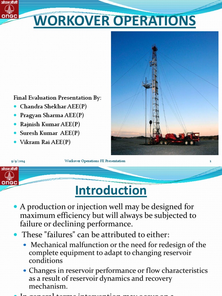 Workover Operations | PDF | Casing (Borehole) | Petroleum Reservoir