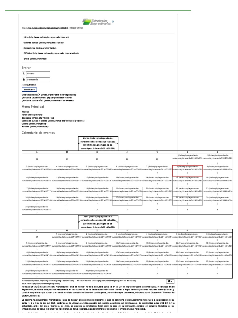 Conciliación Fiscal de Rentas (Islr) | PDF | Devengo | Contabilidad