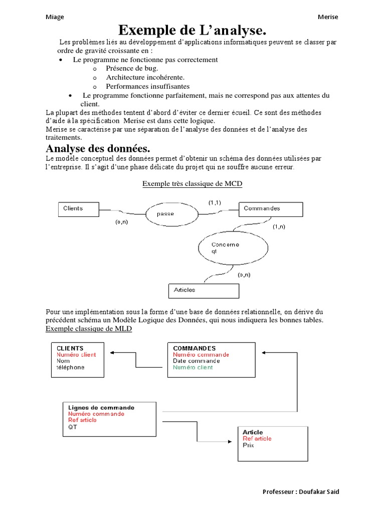 Merise Analyse | PDF