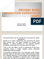 Comparison of RBEC, SEC, K TO 12 | PDF | Curriculum | Multilingualism