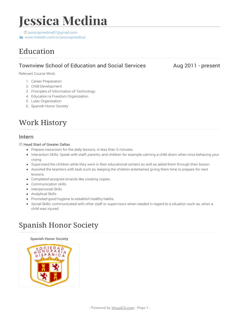 Jessica Medina Resume | PDF