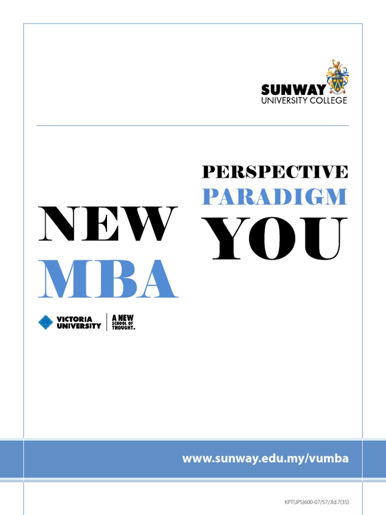 Sunway University College Victoria University, Australia MBA 2010 | PDF ...