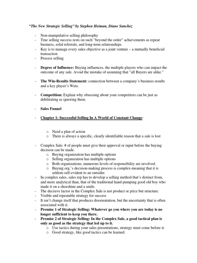 The New Strategic Selling | PDF | Sales | Economics