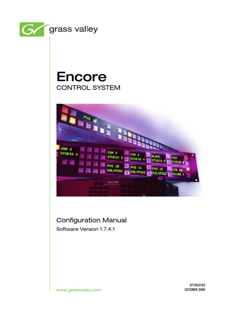 Grass Valley Encore Control System | Download Free PDF | Documentation ...