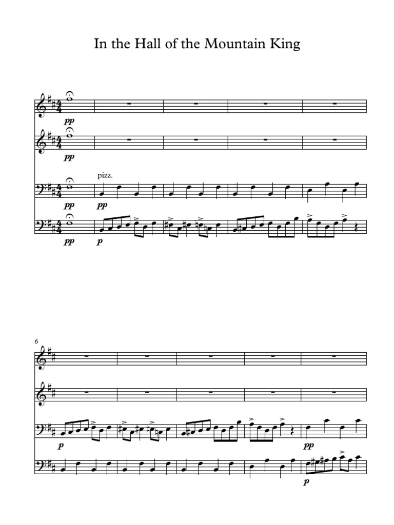 In The Hall of The Mountain King - Partitura Completa | PDF ...
