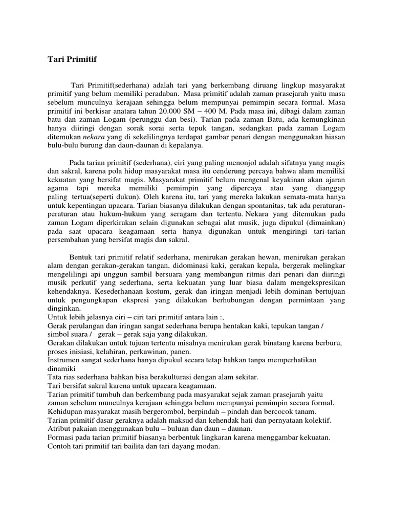 Tari Primitif | PDF