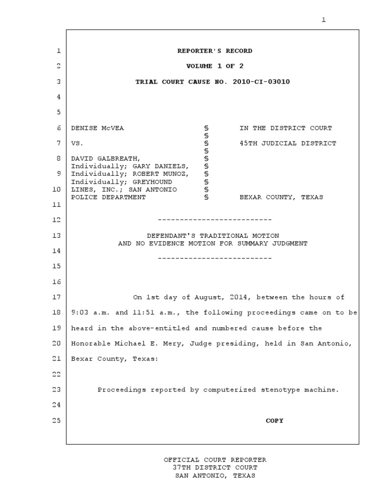 Transicript of Bexar County Hearing With Judge Michael Mery | PDF ...