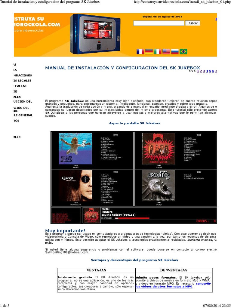 Tutorial de Instalacion y Configuracion Del Programa SK Jukebox | PDF | Archivo de computadora ...