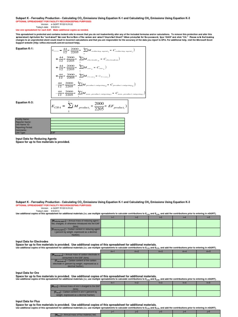 Calculating Greenhouse Gas Emissions from Ferroalloy Production Using ...
