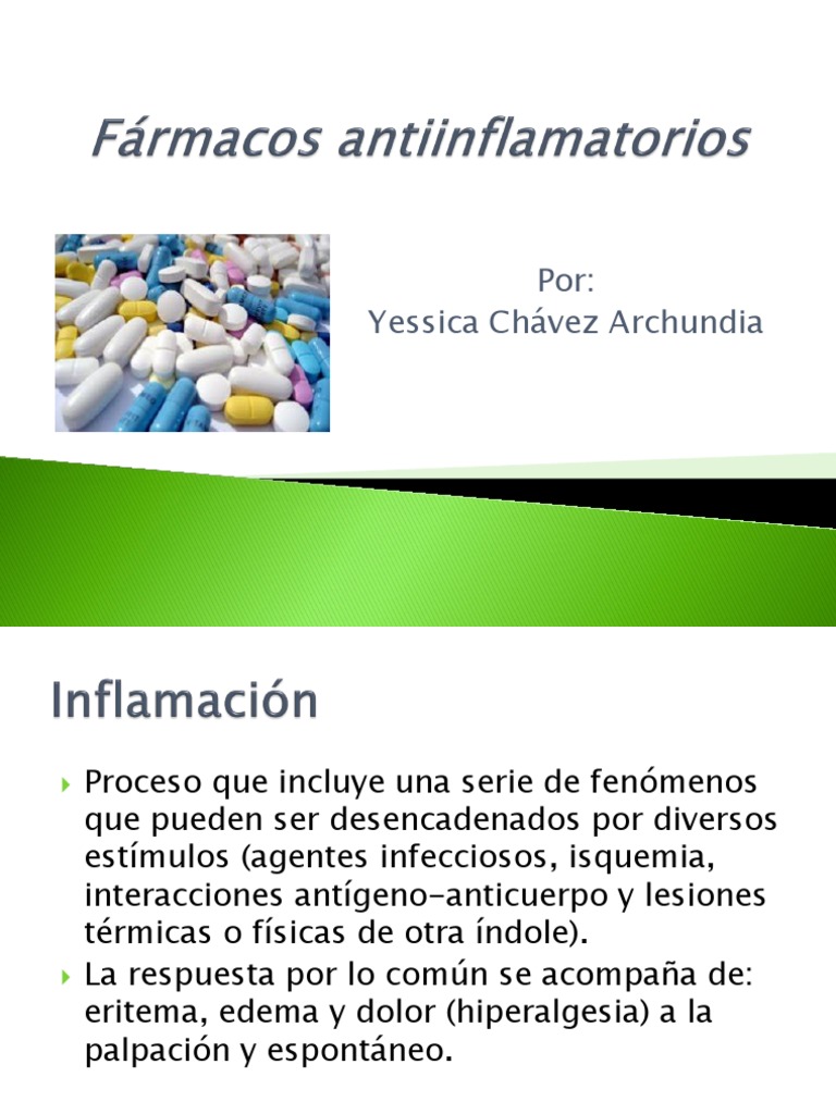 PRESENTACIÓN Fármacos antiinflamatorios | Droga anti-inflamatoria libre ...