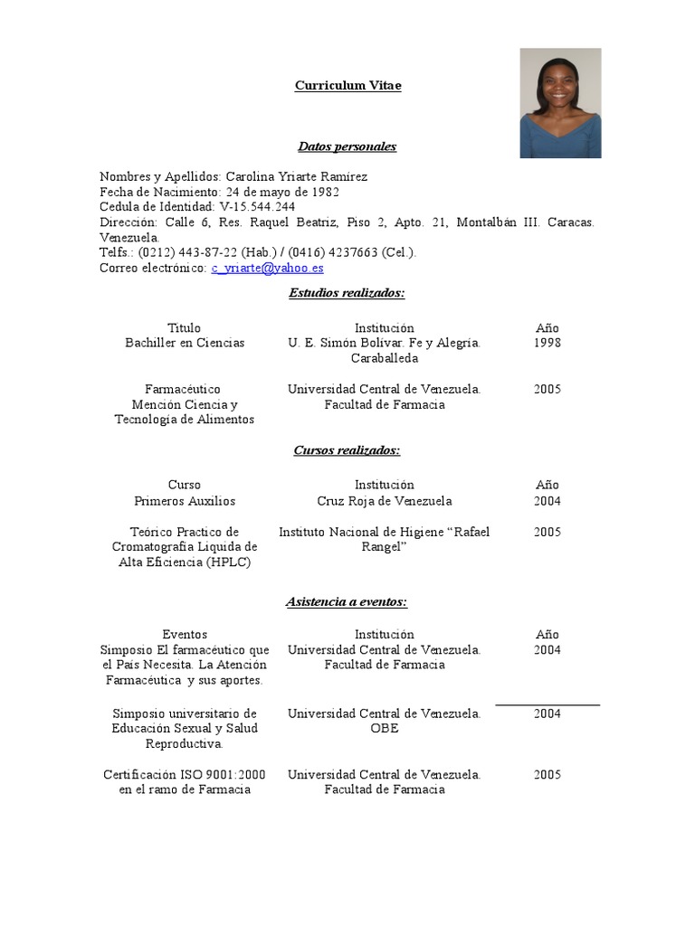 Curriculum Vitae Ultimo | PDF | Salud y bienestar