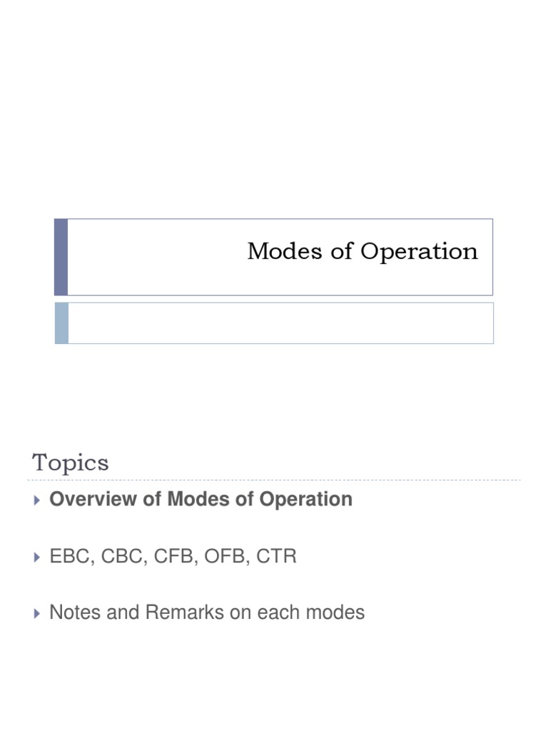 01204427-Modes of Operation | PDF | Cryptography | Secure Communication