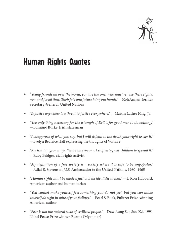 Human Rights Quotes For United Plane | PDF