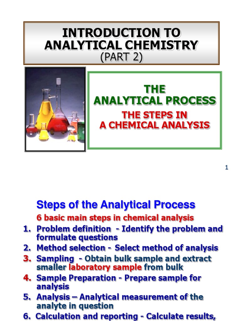 Topic 1 2 Analytical Process Pdf Analytical Chemistry
