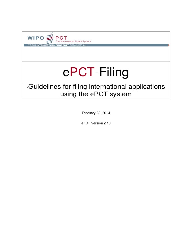 Epct Filing Guidelines | PDF