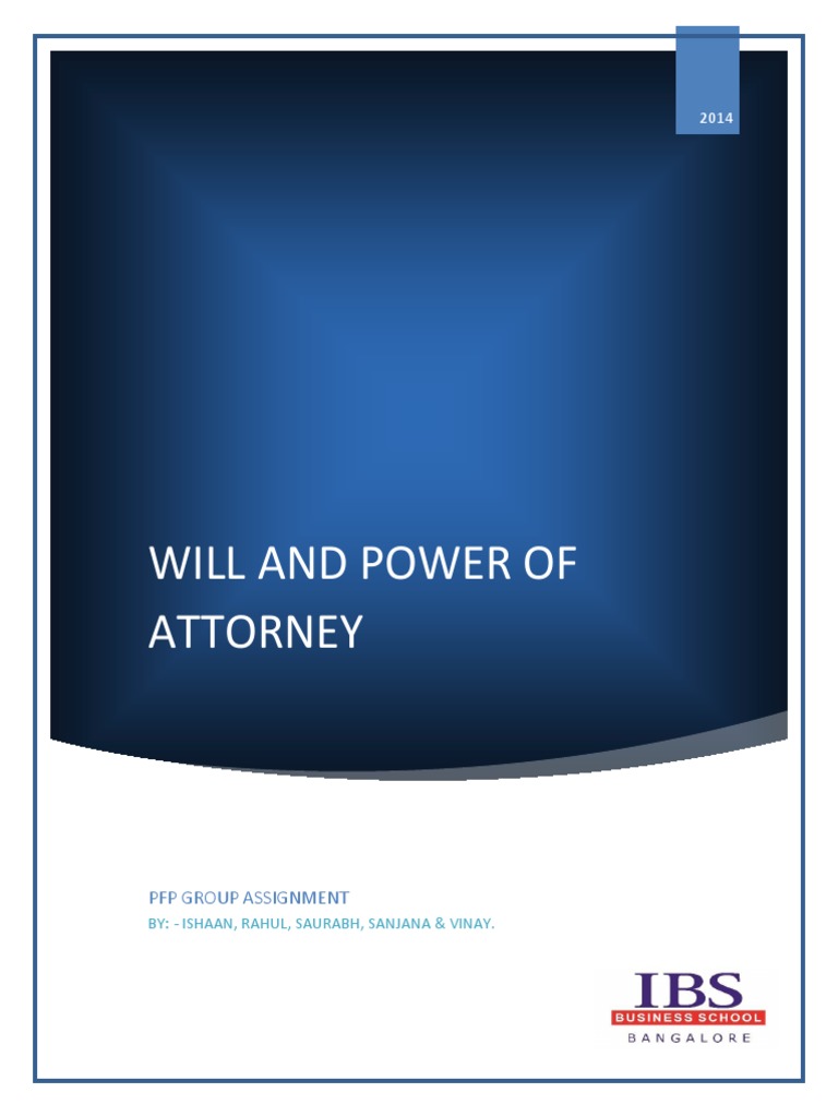 Wills & Power OF Attorney | PDF | Will And Testament | Power Of Attorney