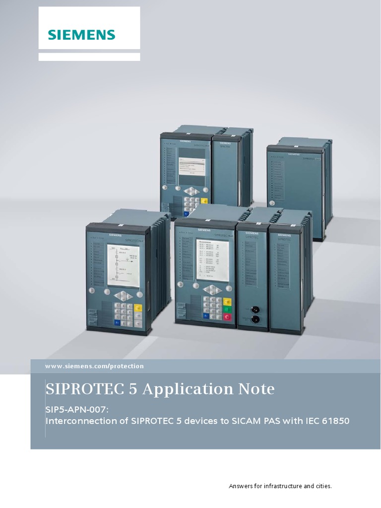 SIP5-APN-007 Interconnection of SIPROTEC 5 Devices To SICAM PAS en ...