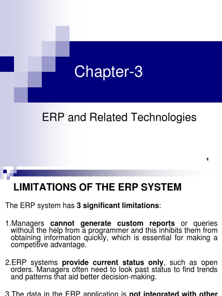 ERP Limitations & Solutions | PDF | Enterprise Resource Planning ...