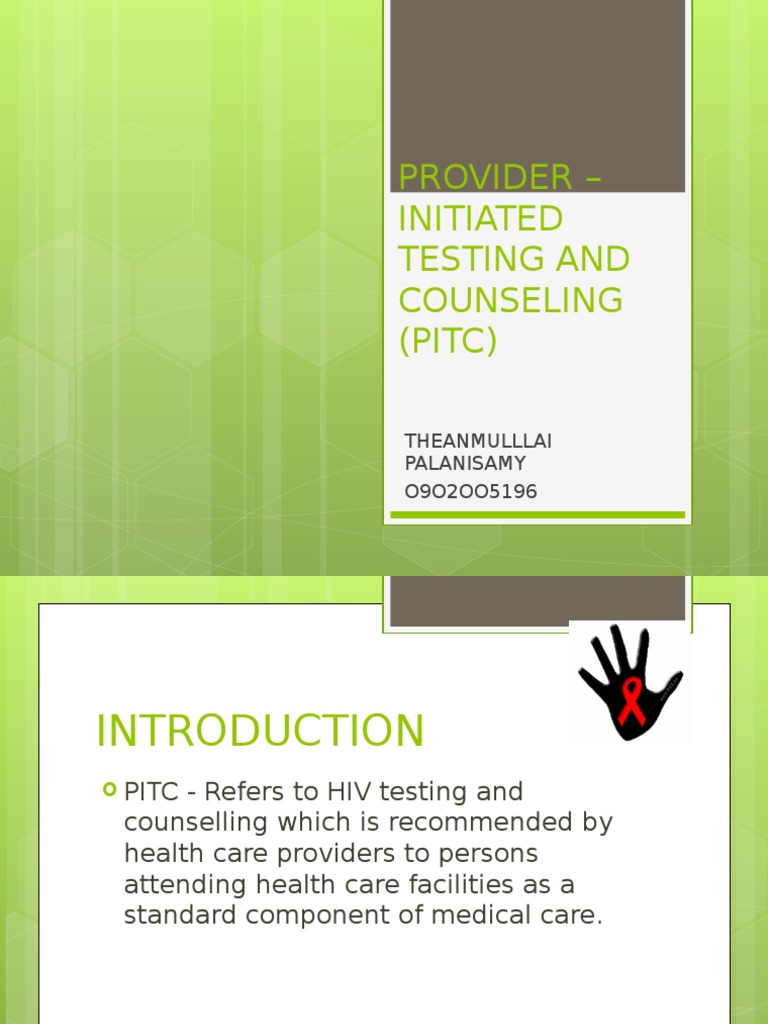 Pitc Diagnosis Of Hiv Aids Preventive Healthcare