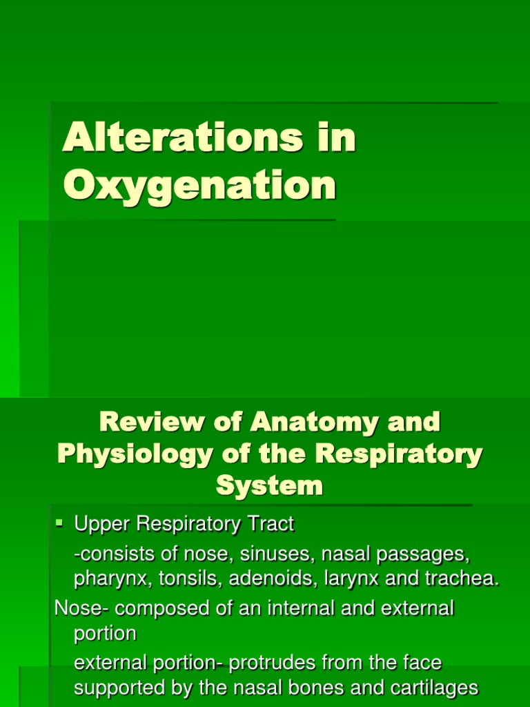 Alterations in Oxygenation | PDF | Respiratory Tract | Lung