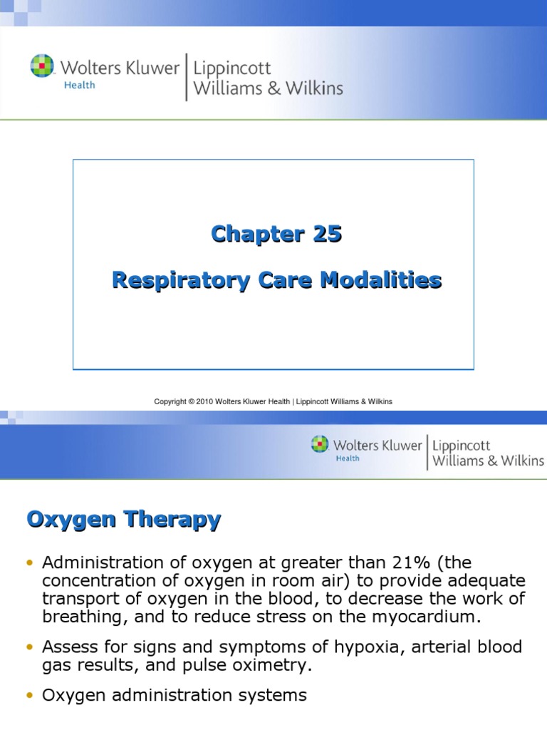Respiratory Modalities | PDF | Hypoxia (Medical) | Pulmonology