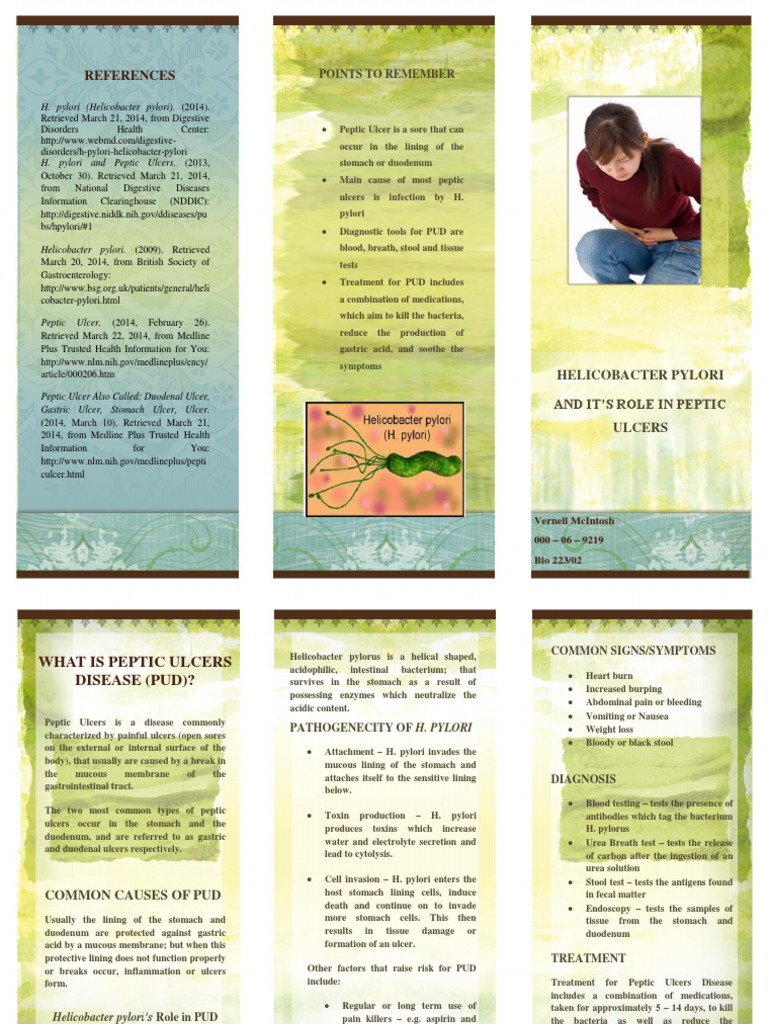 Brochure 2 | Peptic Ulcer | Stomach