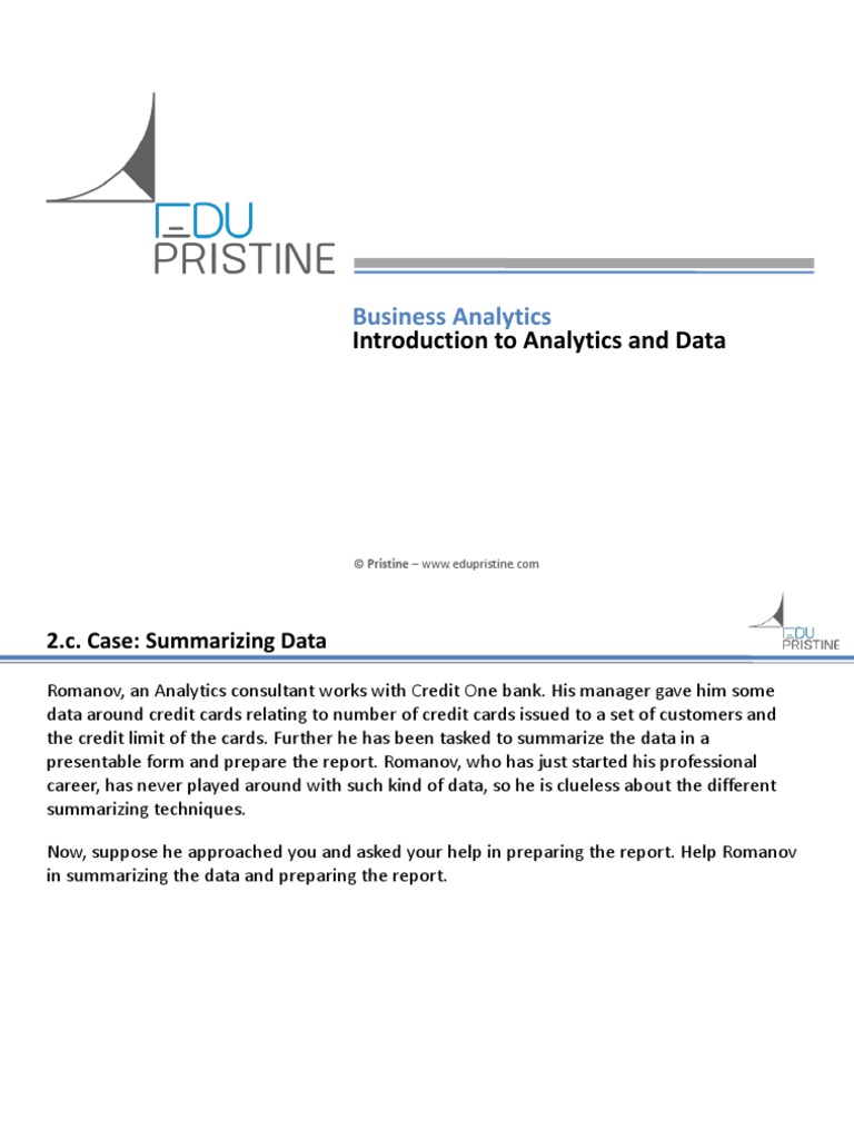 Introduction To Analytics and Data | PDF | Analytics | Statistics