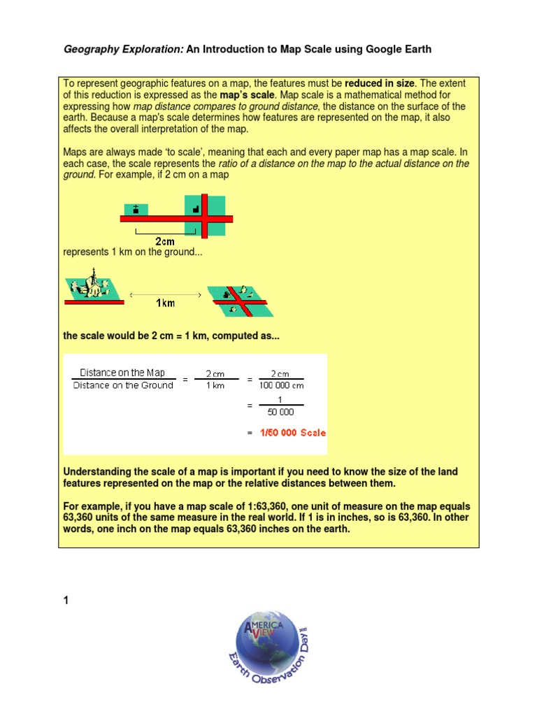 Map Scale Lesson Exploration | PDF | Map | Geography