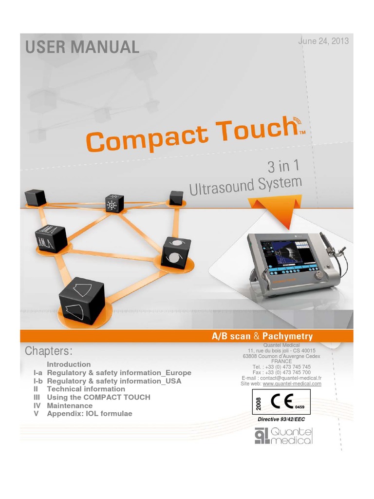 Quantel Medical Compact Touch Manual | PDF | Ultrasound | Medical Device