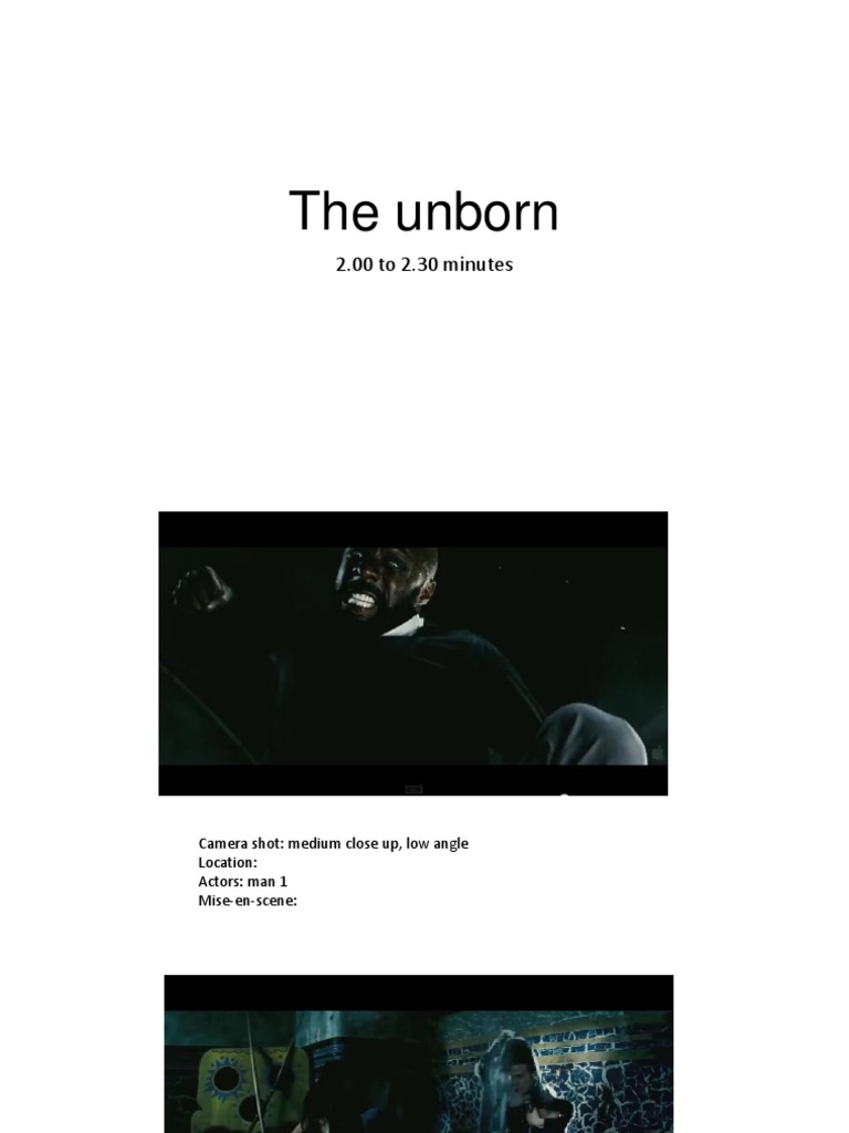 Unborn Film Scene Breakdown | PDF