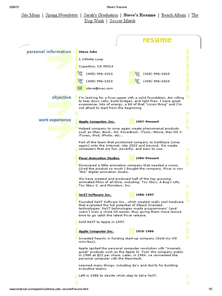 Steve Resume | PDF