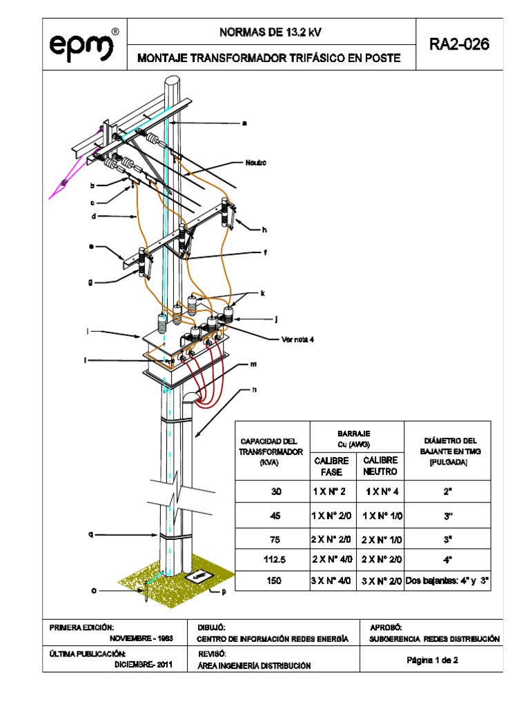 Montaje Transformador Trifasico En Poste Pdf