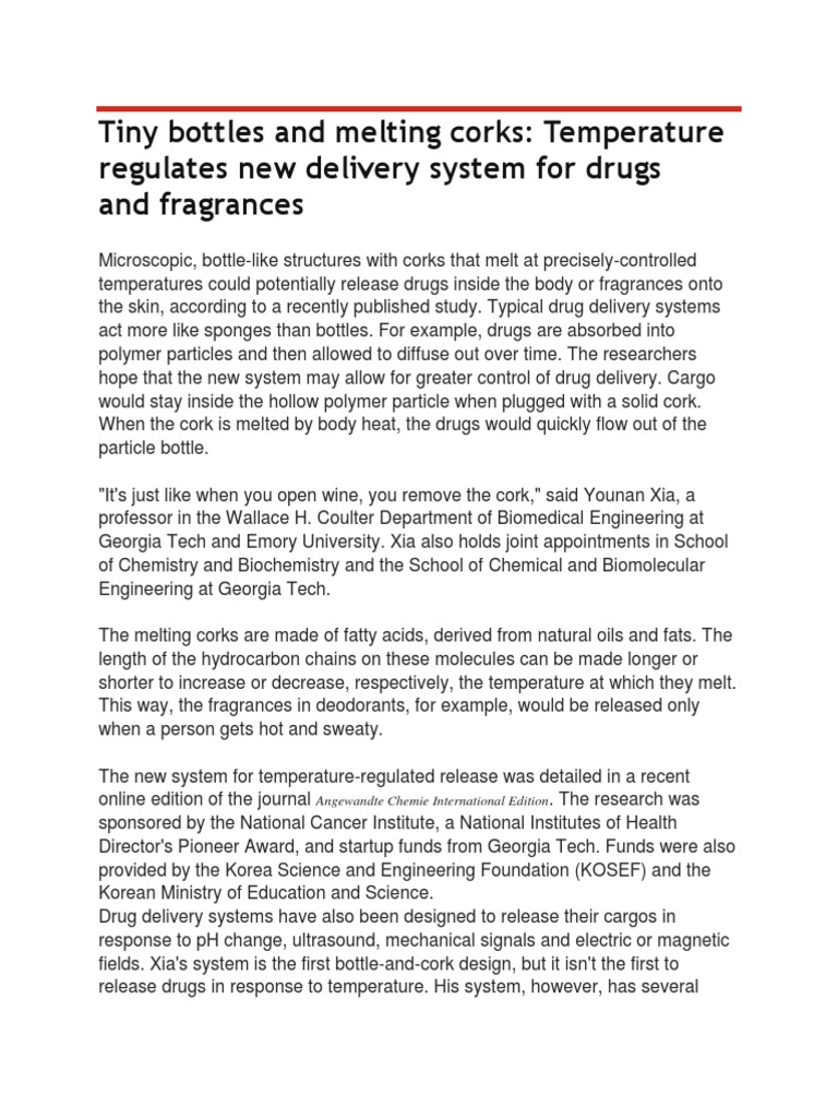 Tiny Bottles and Melting Corks | PDF | Melting | Chemistry