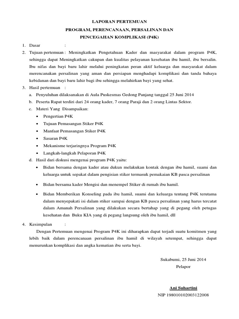 Laporan Pertemuan | PDF