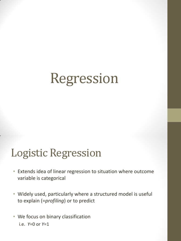 Logistic Regression | PDF | Logistic Regression | Linear Regression